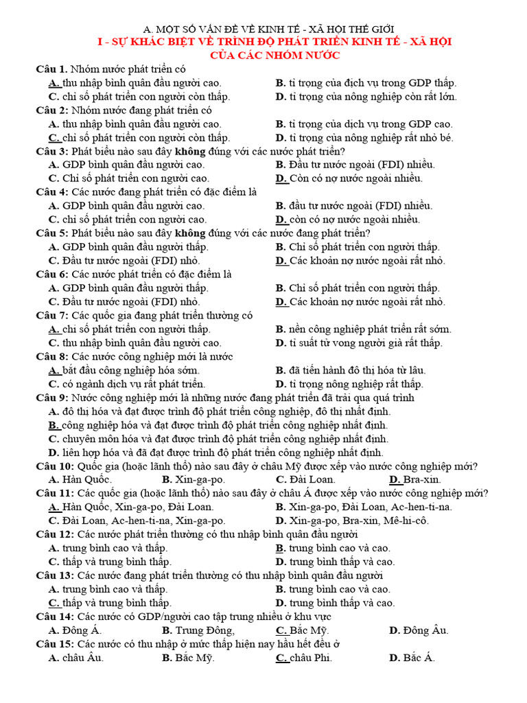 Cau Hoi TN DL 11 23 24 | PDF