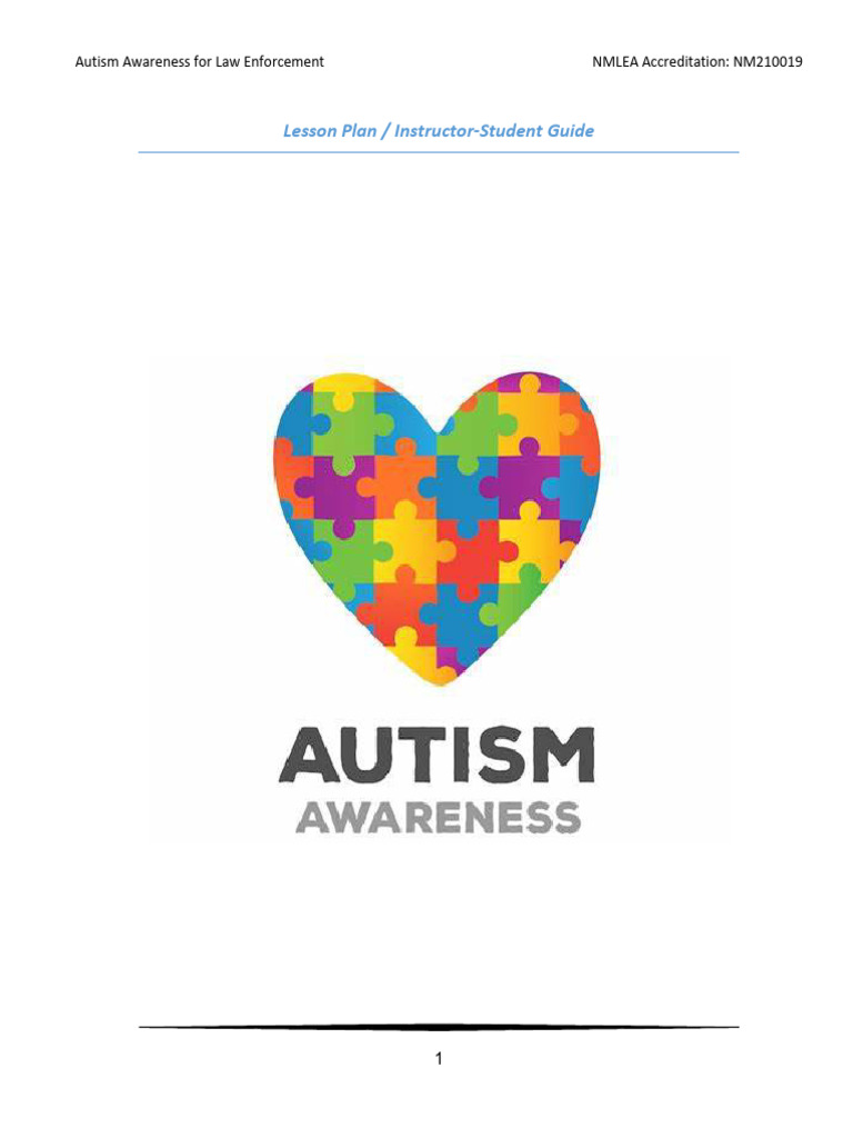 Las Cruces Police Autism Lesson Plan | PDF | Autism Spectrum | Mental ...