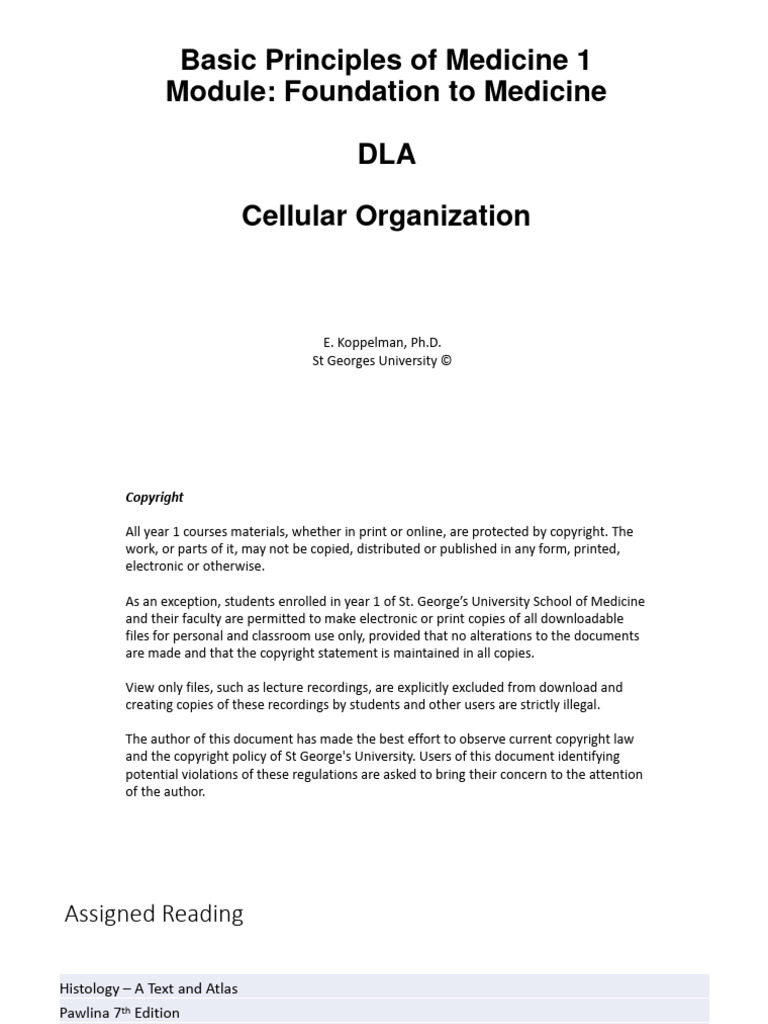 Cellular Organization - Before Lecture 1 | PDF | Cell Membrane ... Cellular Organization - Before Lecture 1 | PDF | Cell Membrane ...