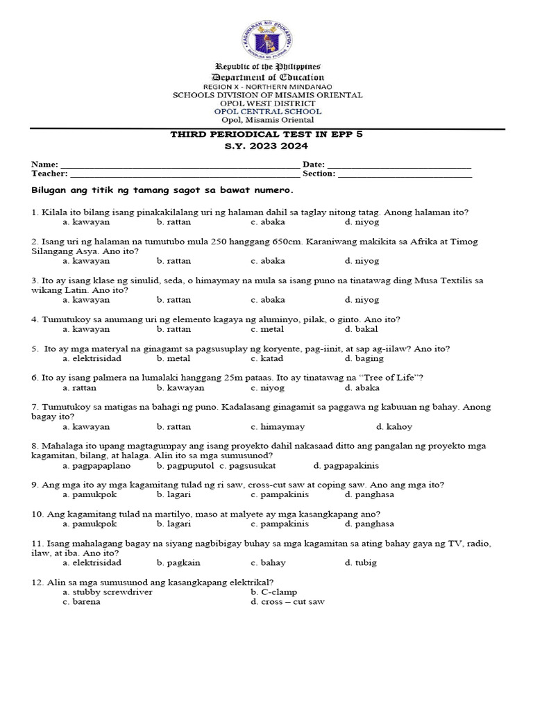 PT - Epp 5 3RD | PDF