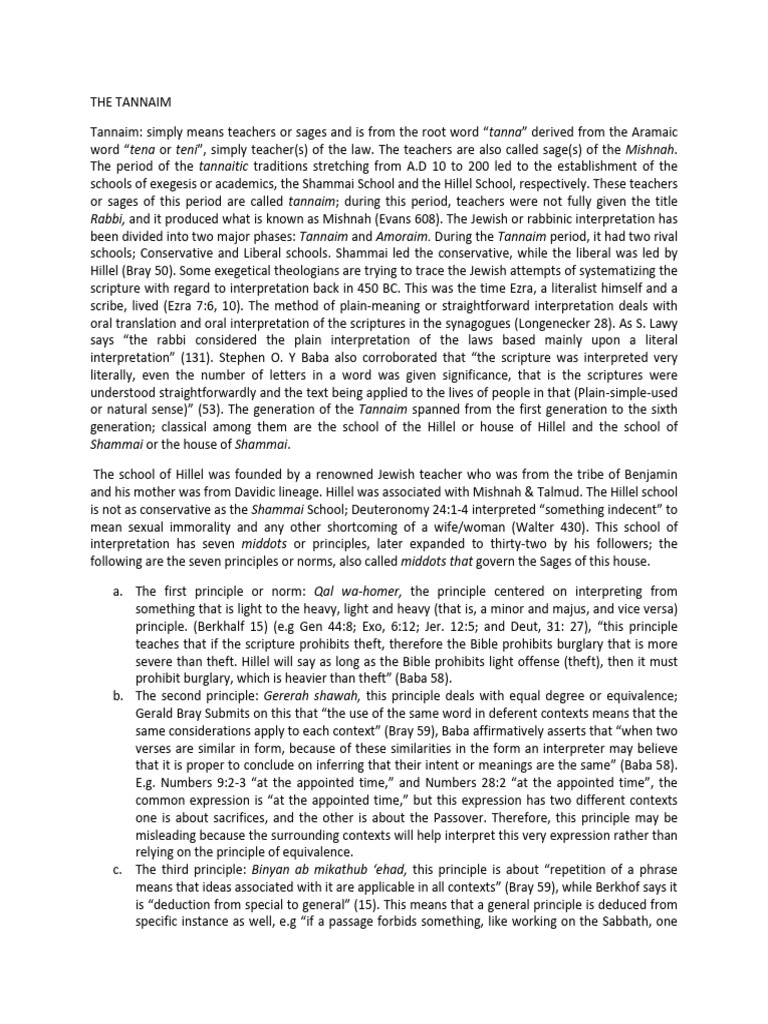 The Tannaim by John U. Rikka | PDF | Exegesis
