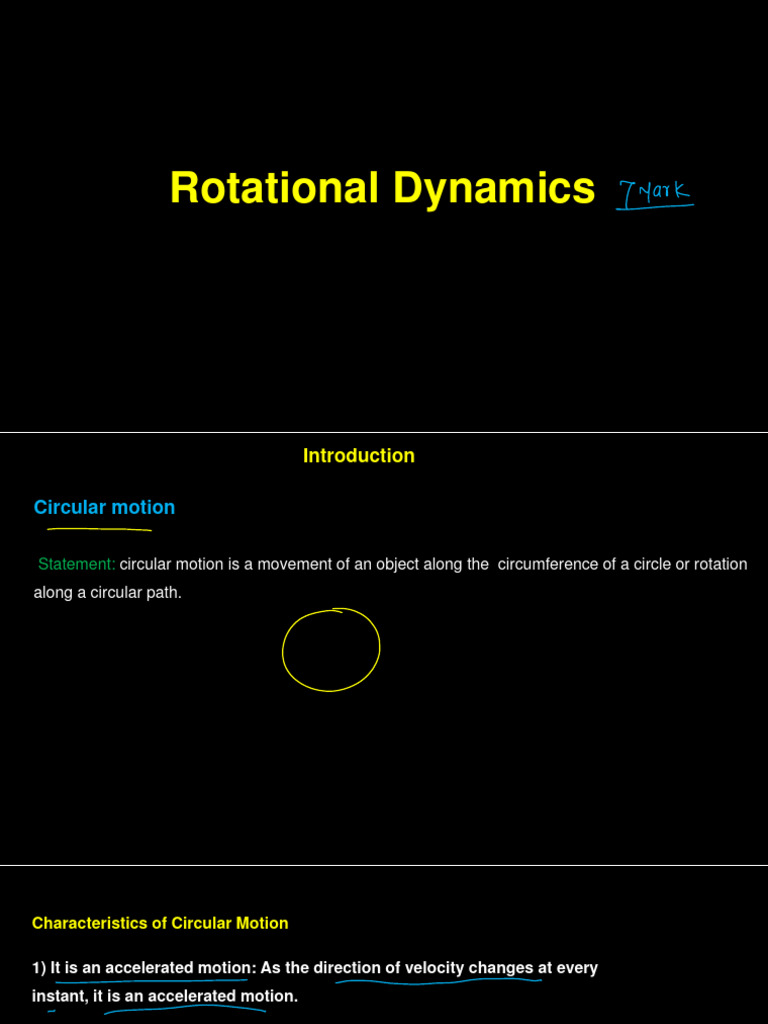 01 Rotational Dynamics One Shot (LMR Series) | PDF | Rotation Around A Fixed Axis | Torque