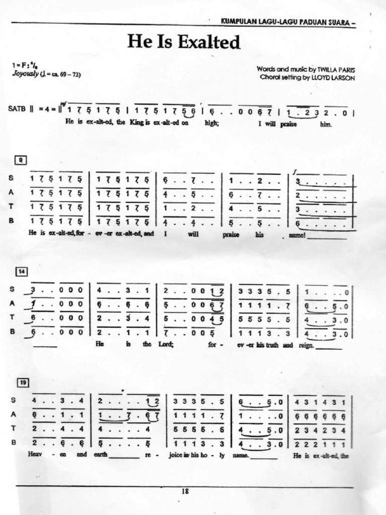 He Is Exalted 1 1 1 | PDF