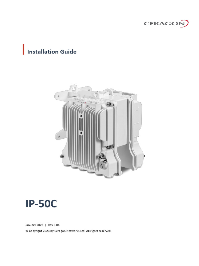 Ceragon_IP-50C_Installation_Guide_ Rev_E.04 | PDF | Electrostatic Discharge | Electricity