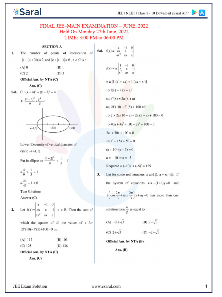 131354-27-06 Evening Maths 2022 | PDF