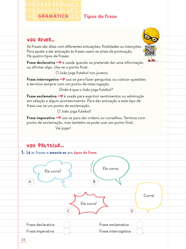 Anexo 2- ficha tipos de frase | PDF