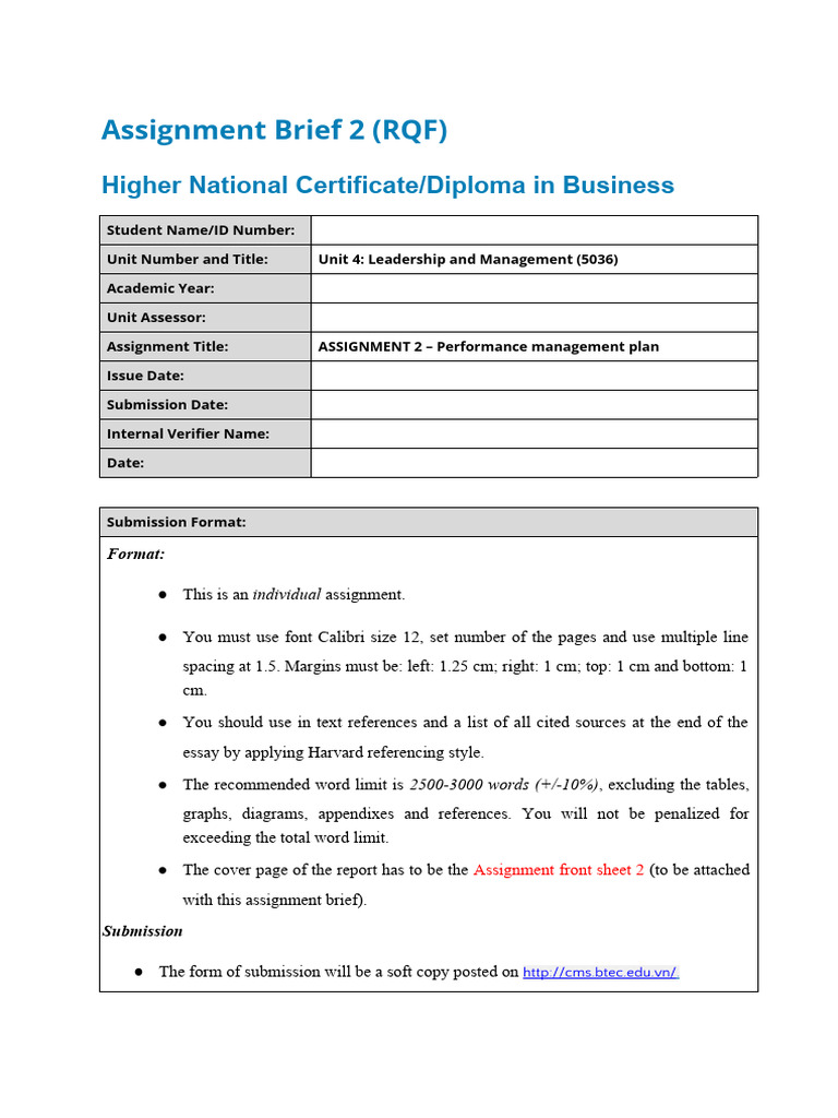 Assignment Brief 2 - Cô Bình | PDF