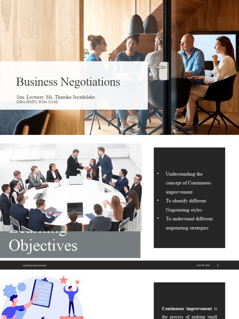 Week 03 Negotiation Styles | PDF | Negotiation | Human Communication