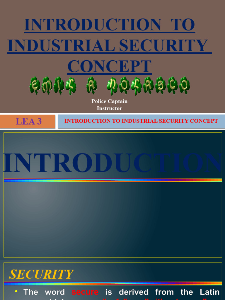 Industrial Security Concept | PDF | Security Guard | Police