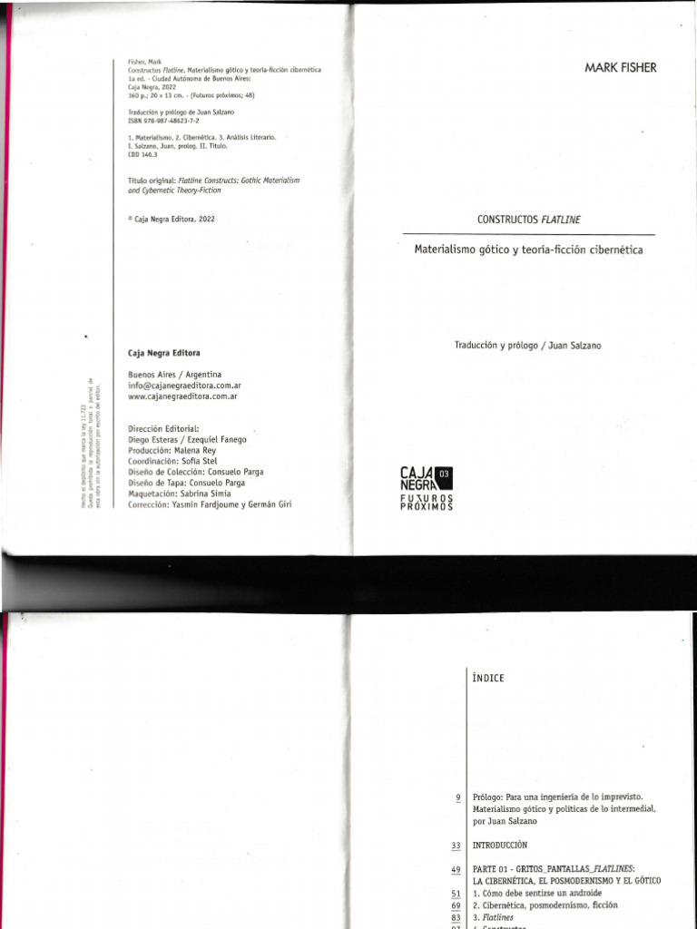Fisher, Mark - Constructos Flatline. Materialismo Gótico y Teoría-Ficción Cibernética | PDF ...