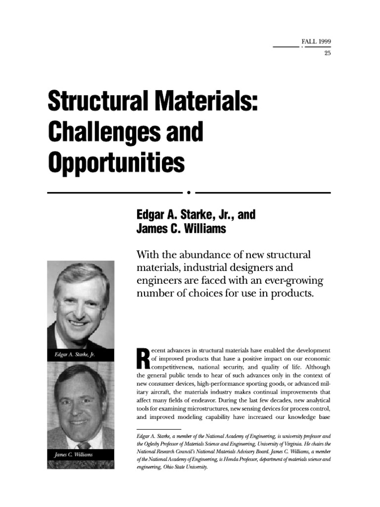 Structural Materials Opportunities Challenges | PDF