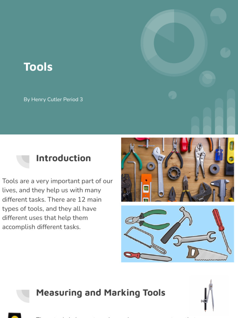 Tools Henry Cutler Period 3 | PDF | Drill | Tools