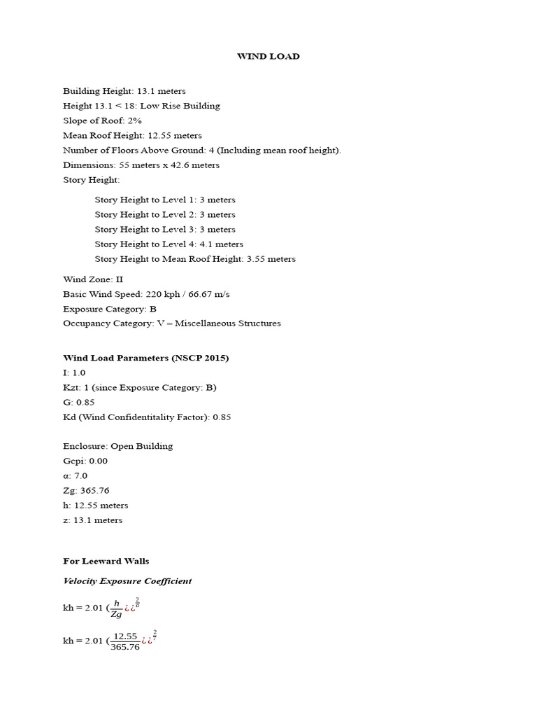 Wind Load | PDF