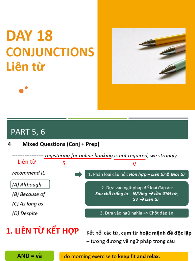 Slides Day 18 - Conjunctions | PDF