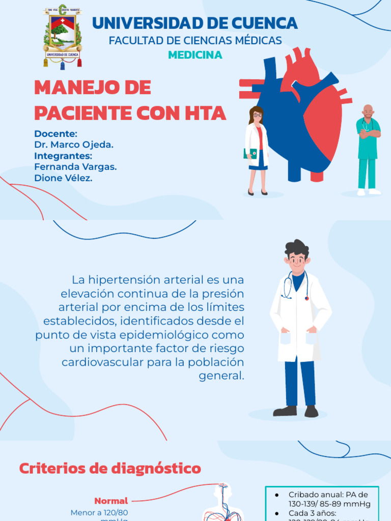 Manejo de Paciente Con HTA | Descargar gratis PDF | Hipertensión | Insuficiencia cardíaca
