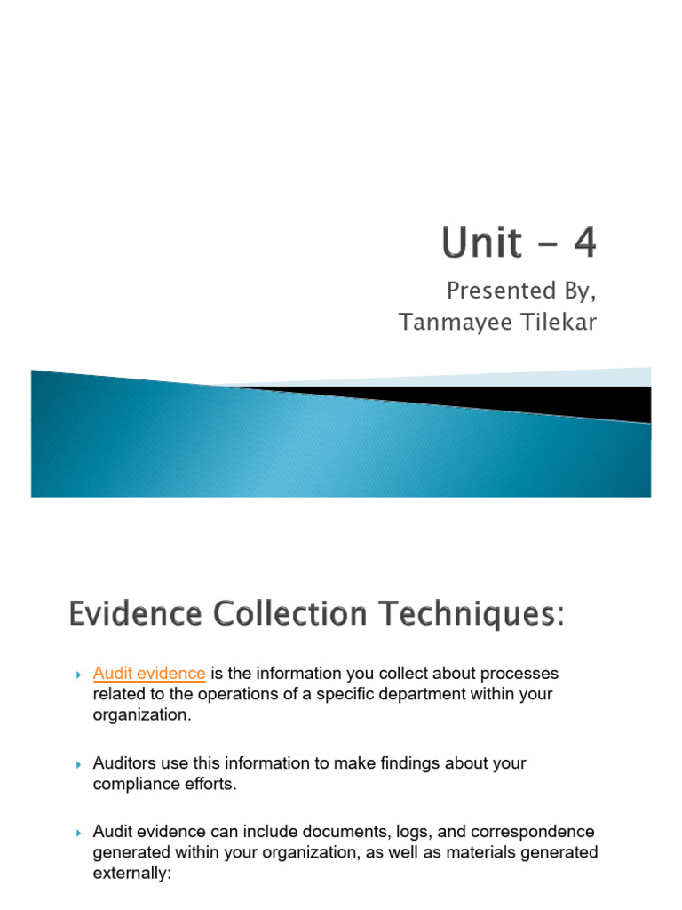 Unit 4 | PDF | Audit | Internal Control