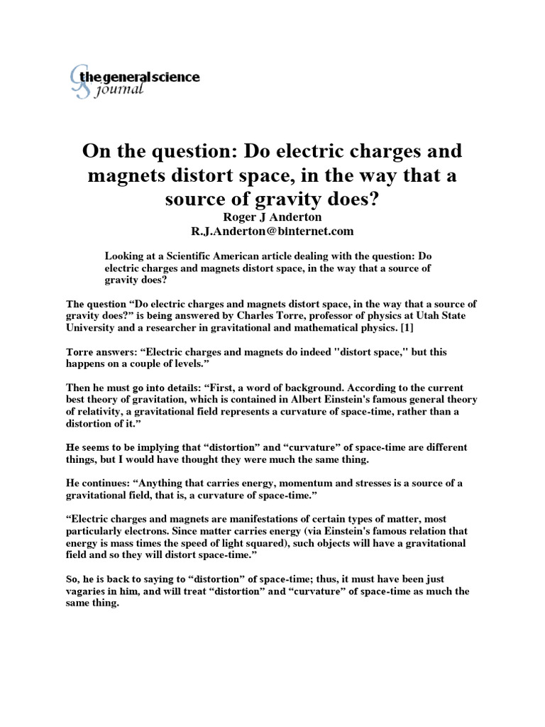 Communications Relativity Theory Science Journal 7235 Pdf General