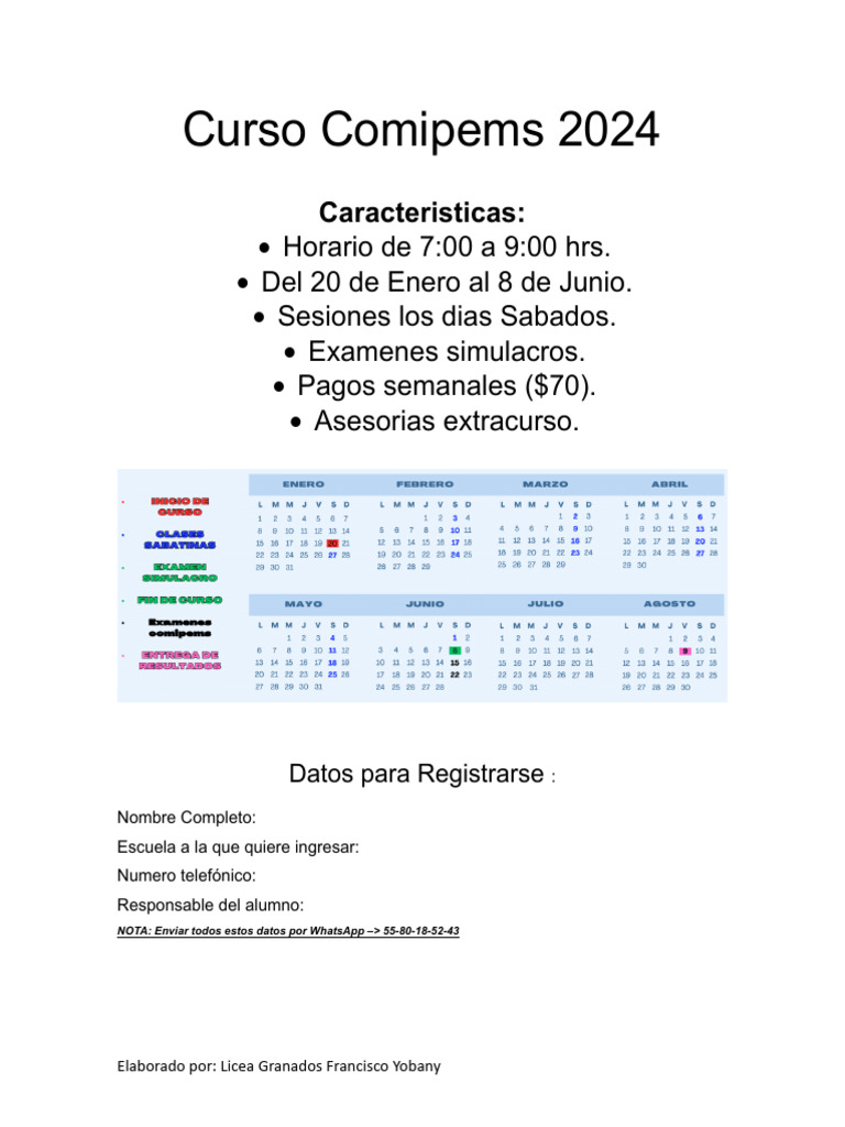 Guía Comipems 2024: Curso y Temario | PDF