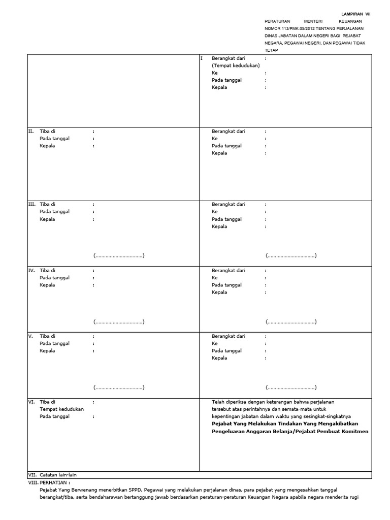 SPPD-Lembar Belakang 2 | PDF