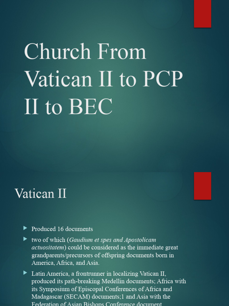 Church From Vatican II To PCP II To Semi Finals | PDF | Second Vatican ...