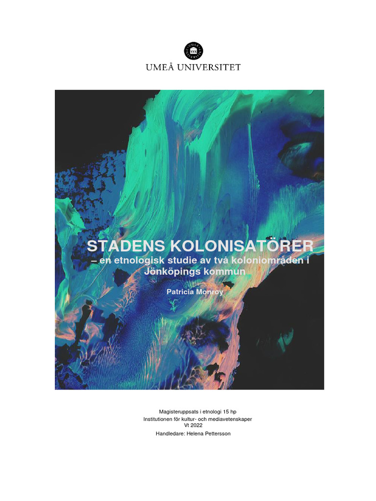 Patricia Monroy Magisteruppsats 2022 | PDF | Behavioural Sciences ...