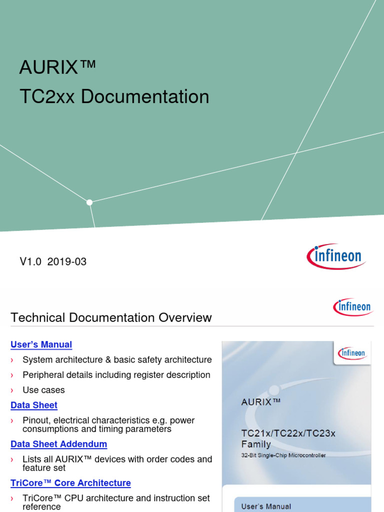 Infineon TC2xx - AURIX - Documentation PP v01 - 00 EN | PDF | Computer Hardware | Computer ...