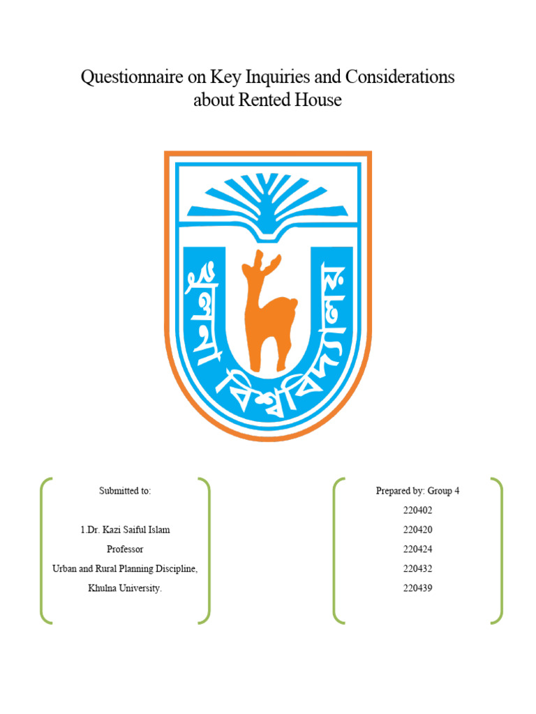 Group 4 Final Questionnaire | PDF | Roommate