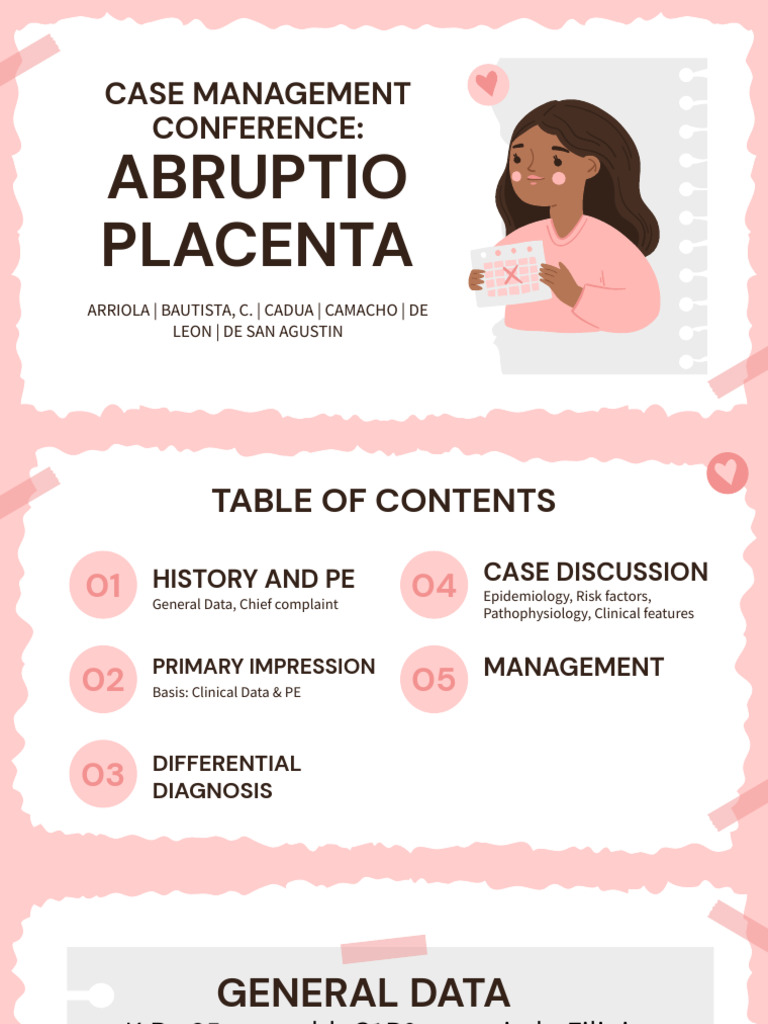CMC ABRUPTIO PLACENTA | PDF | Childbirth | Placenta