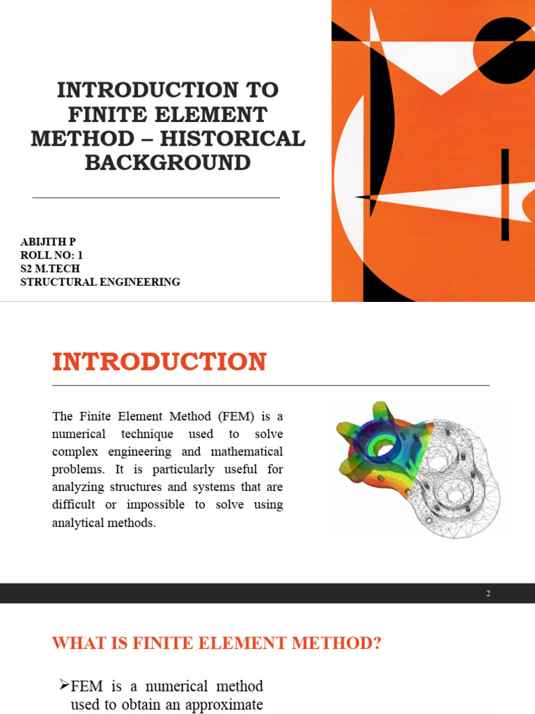 Introduction To Finite Element Method - Historical Background | PDF ... Introduction To Finite Element Method - Historical Background | PDF ...