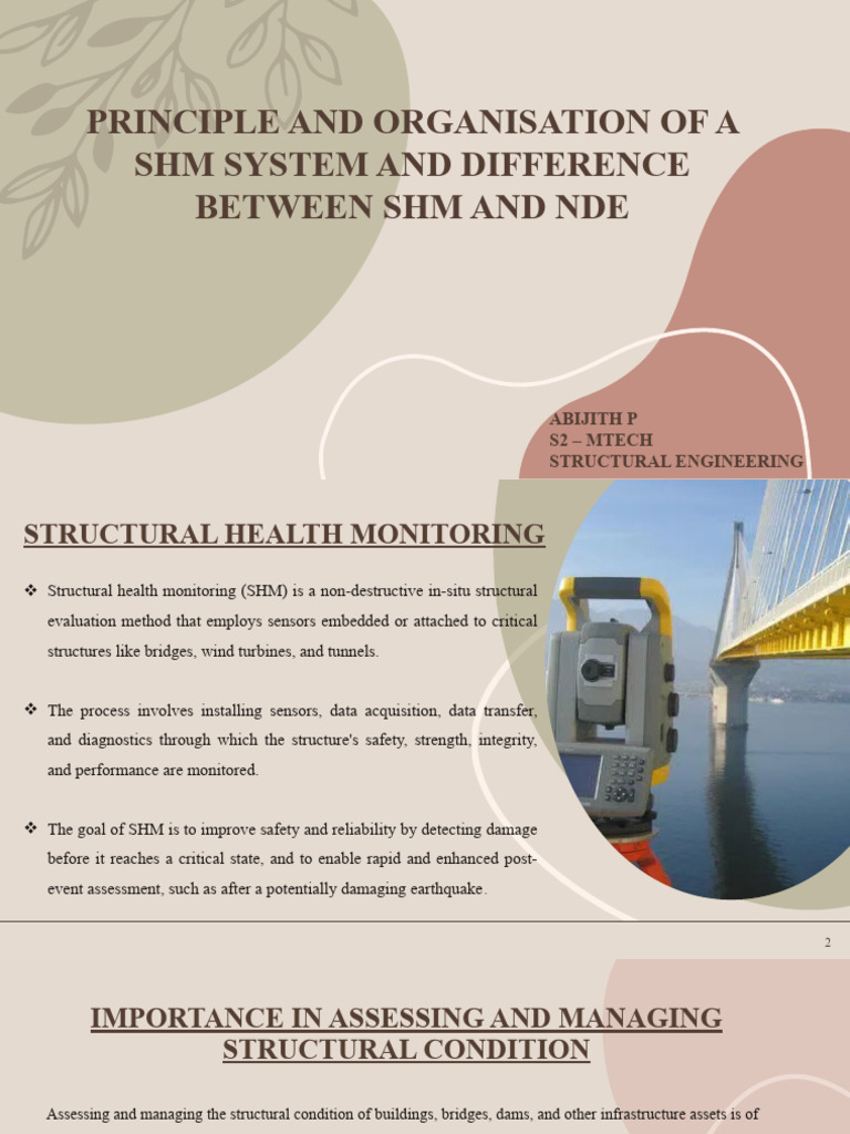 Principle and Organisation of A SHM System and | PDF | Nondestructive ...