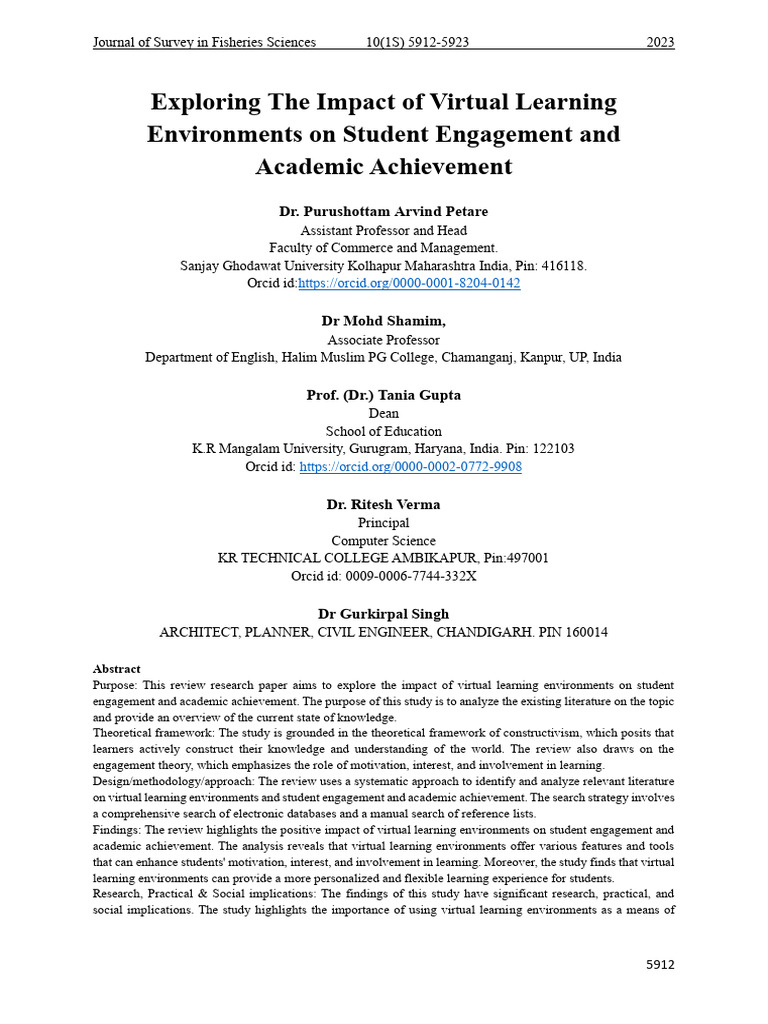 Virtual Learning Impact on Students | PDF | Educational Technology ...