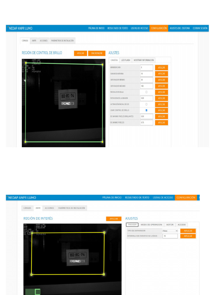 Configuraciones Anpr Lumo | PDF