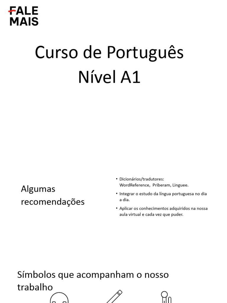 PT A1 - Material Do Aluno | PDF | Pronome | Portugal
