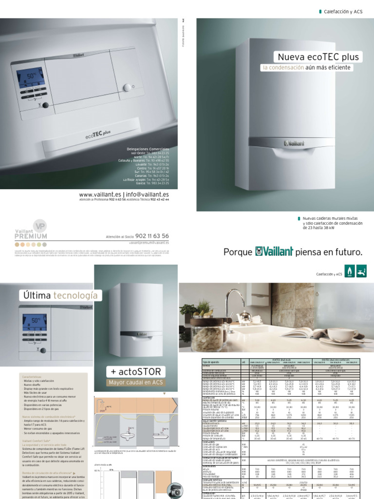Calderas Vaillant ecoTEC plus: Eficiencia y Ahorro | PDF | Temperatura ...