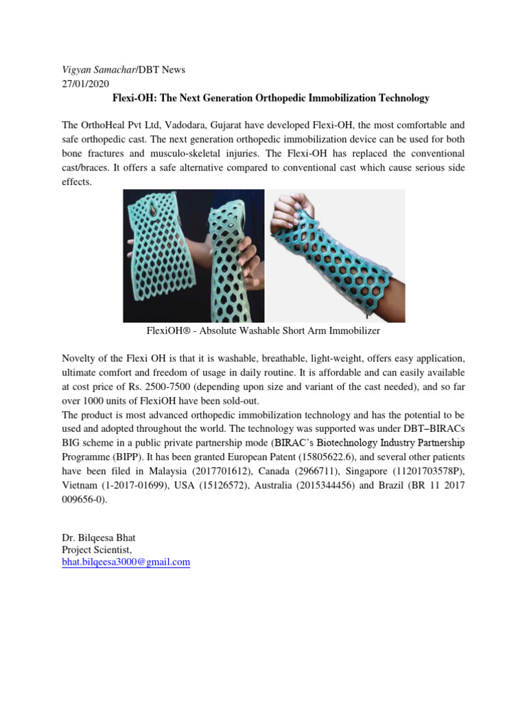 Flexi OH The Next Generation Orthopedic Immobilization Technology ...