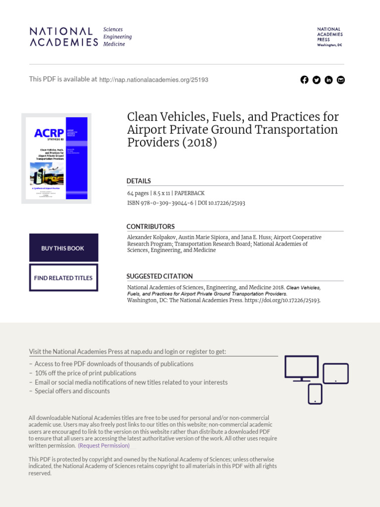 Clean Vehicles, Fuels, and Practices For Airport Private Ground ...
