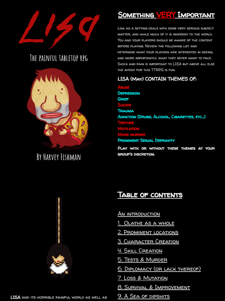 LISA The Painful Tabletop RPG Demo | PDF