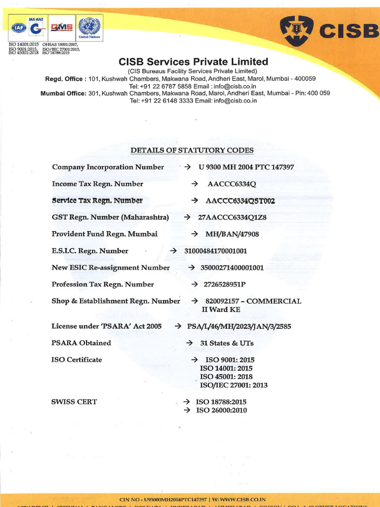 Cisb Brochure3 | PDF