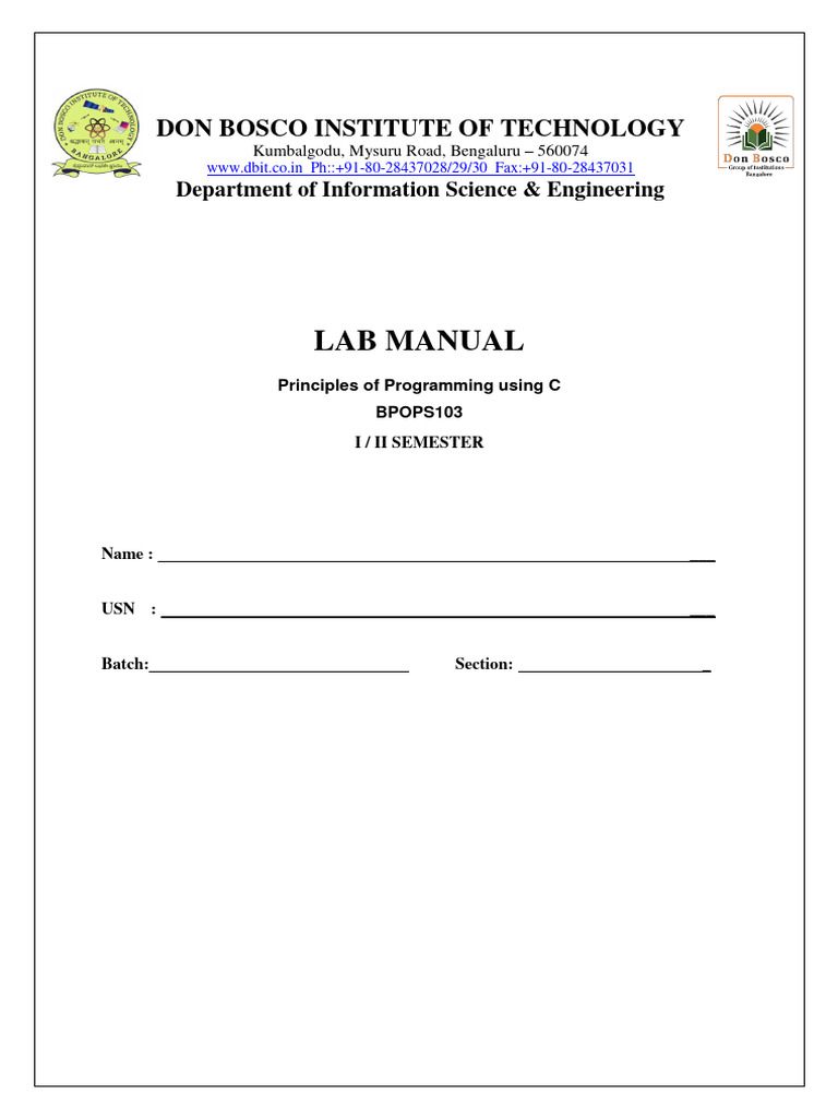 POP Lab Manual | Download Free PDF | Printer (Computing) | Computer Data Storage