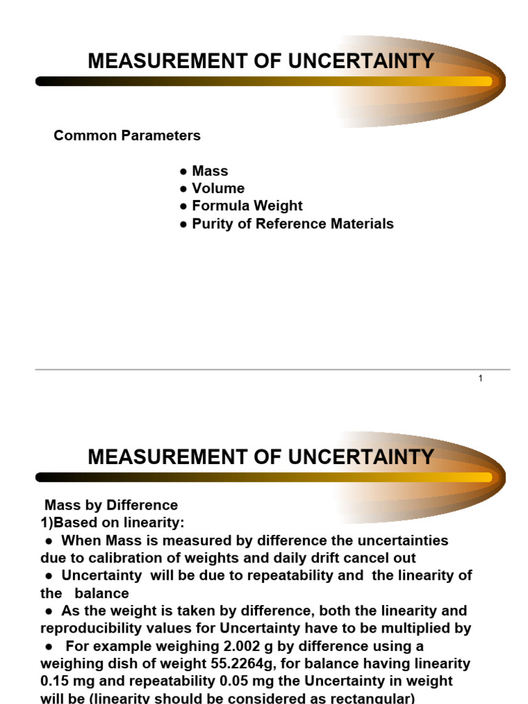 MSA - Case Study MU | PDF | Volume | Metrology