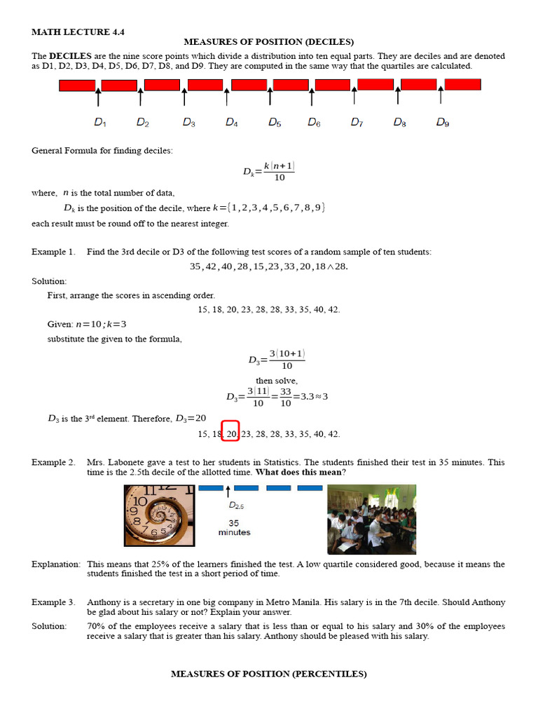 MATH-LECTURE-4.4 | PDF | Percentile | Mathematics