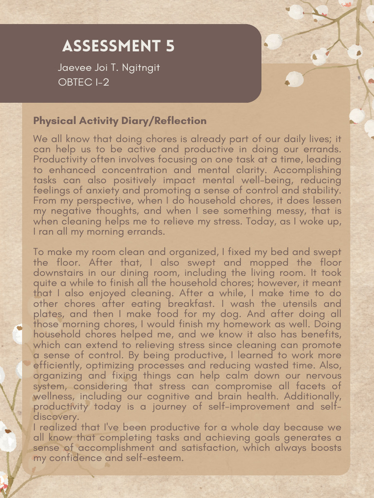 Assessment 5- Reflection Paper | PDF