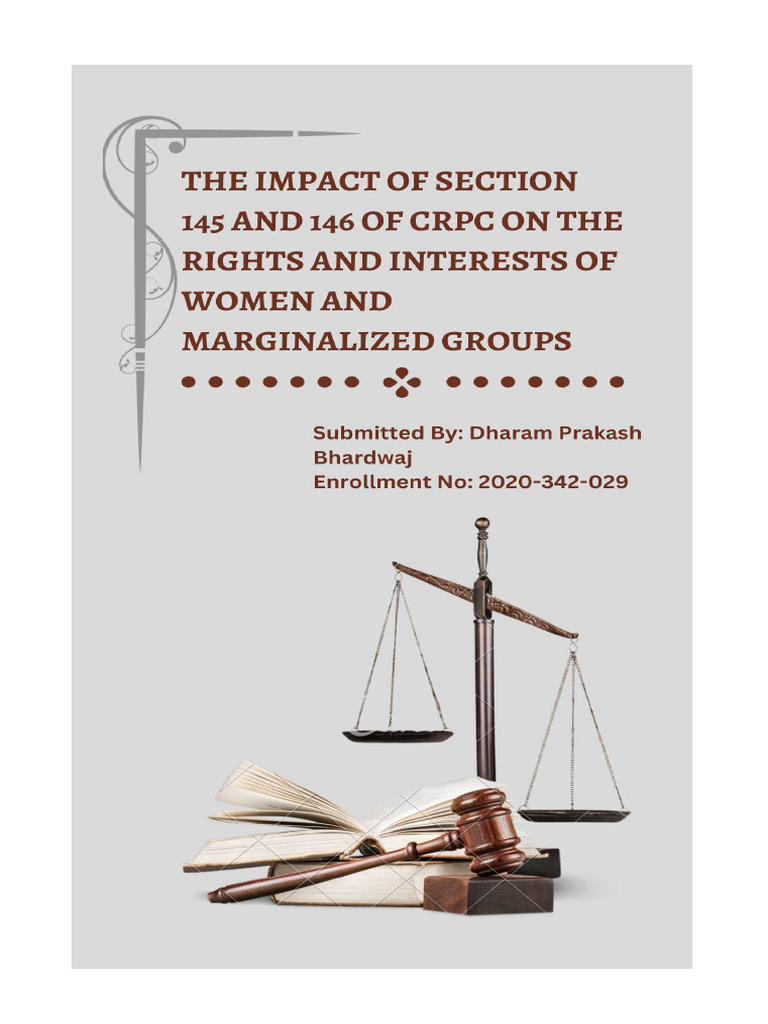 The Impact of Section 145 and 146 of CRPC On The Rights and Interests ...