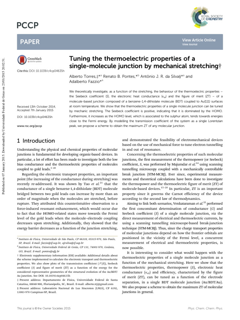 PCCP BDT Thermo | PDF | Electromagnetism | Physical Chemistry