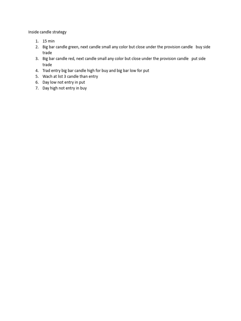 Inside Candle Strategy | PDF | Self-Improvement
