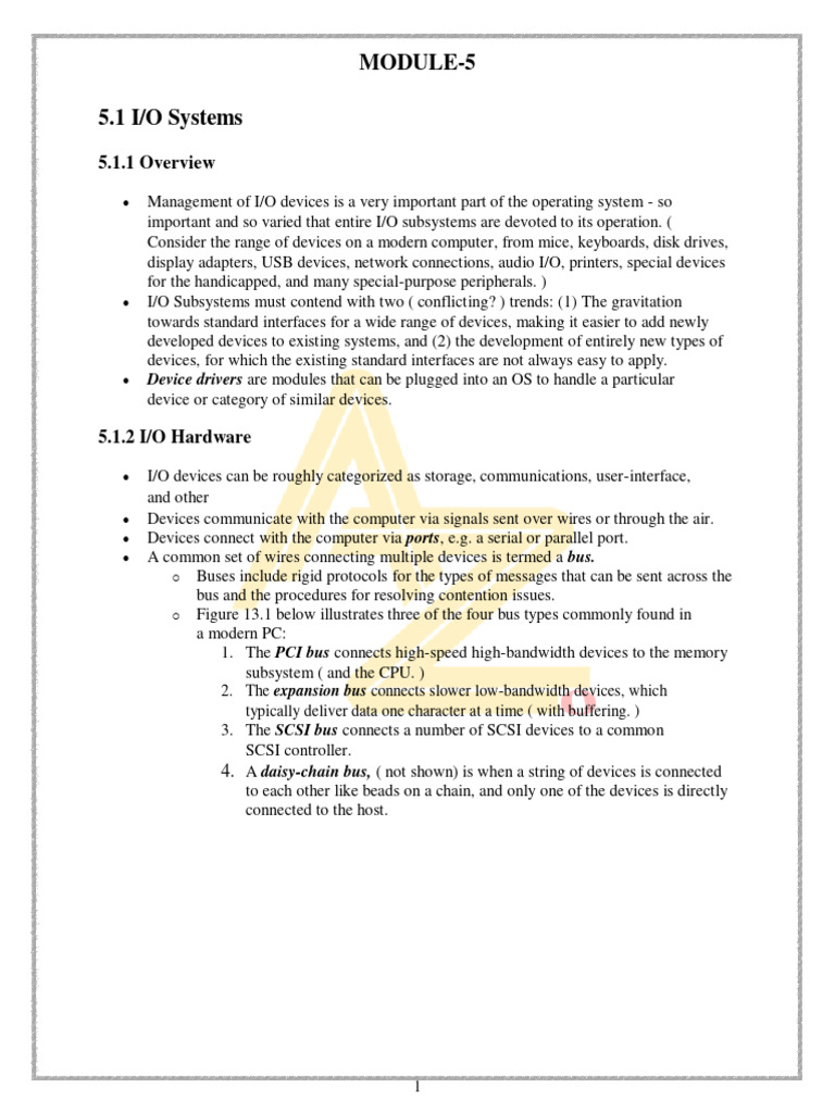 OS Mod5@AzDocuments - in | PDF | Input/Output | Scheduling (Computing)