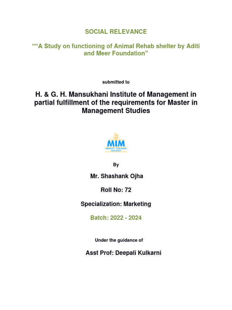 Social Relevance (Autorecovered) (1) | PDF | Non Governmental ...