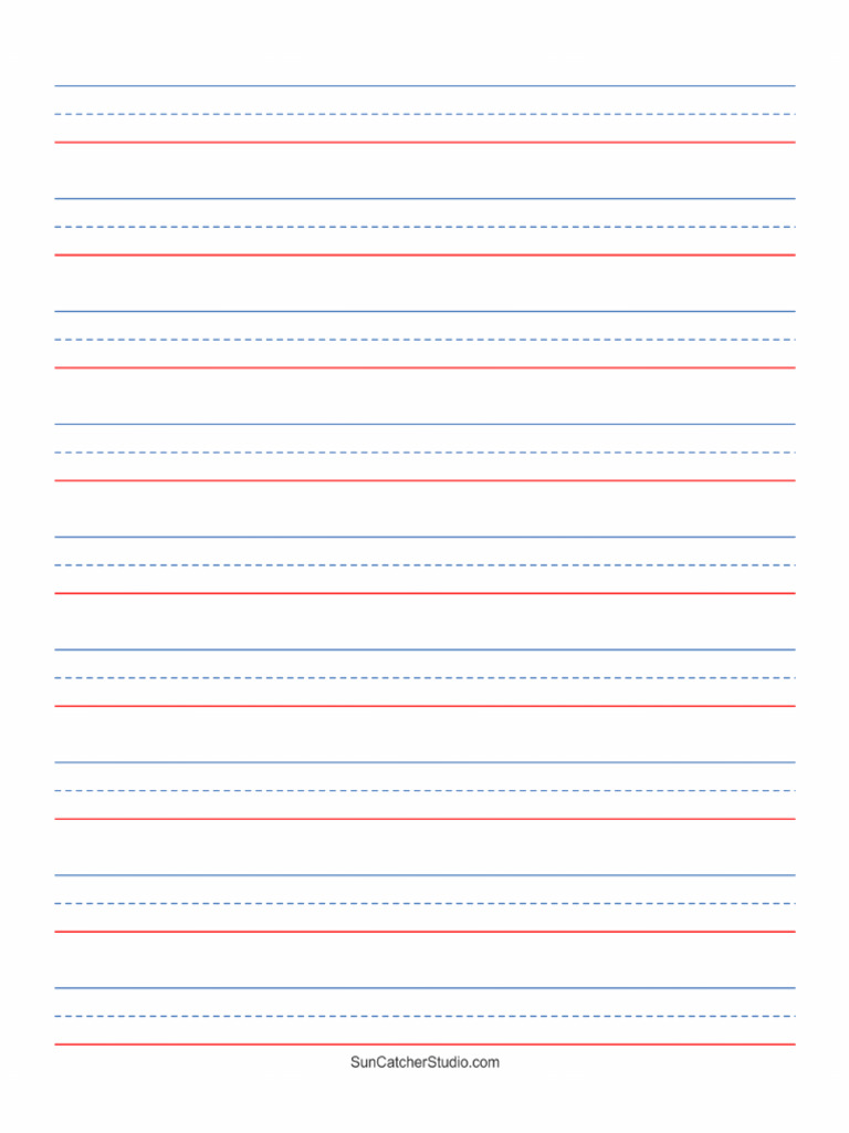 printable-handwriting-lined-paper-portrait-10-ff0000-4477bb | PDF
