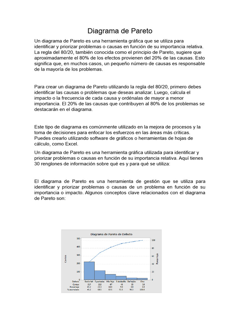 Diagrama de Pareto y Herramientas de Calidad | PDF | Histograma ...