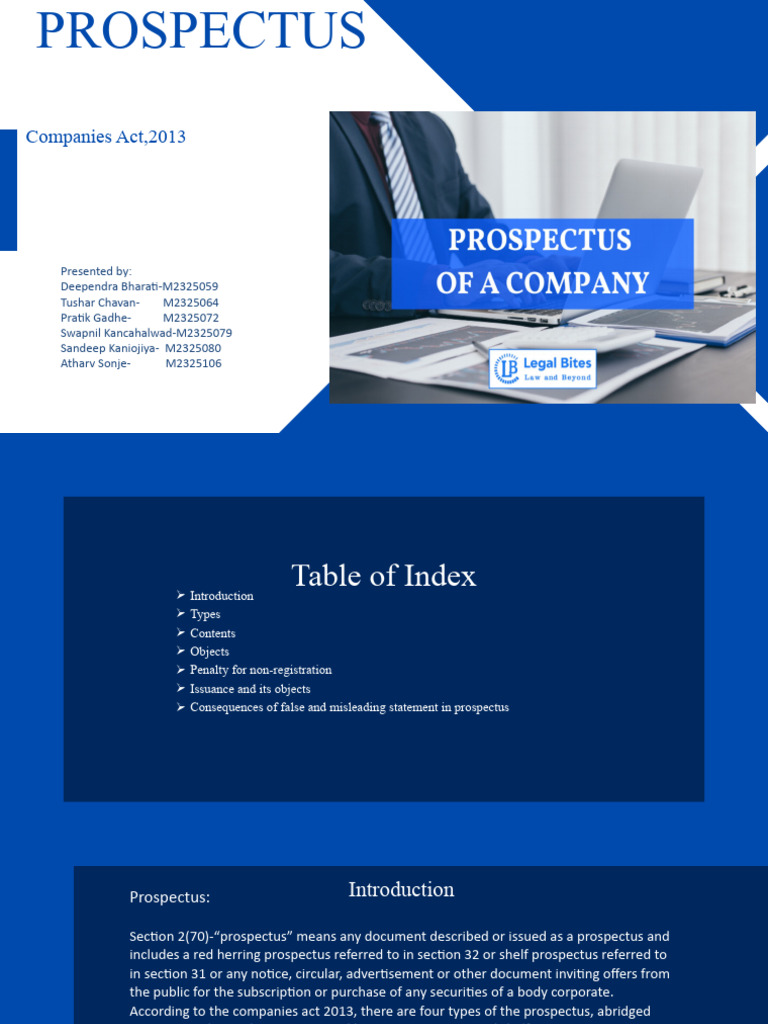 Legal Aspect | Download Free PDF | Prospectus (Finance) | Securities ...